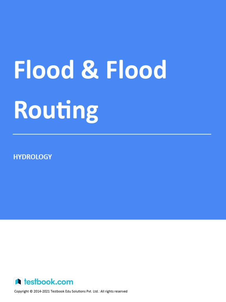 Flood and Flood Routing - Study Notes | PDF | Discharge (Hydrology) | Flood
