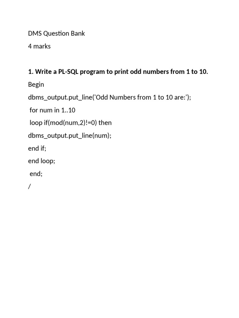 DMS Question Bank Answers | PDF | Database Transaction | Acid