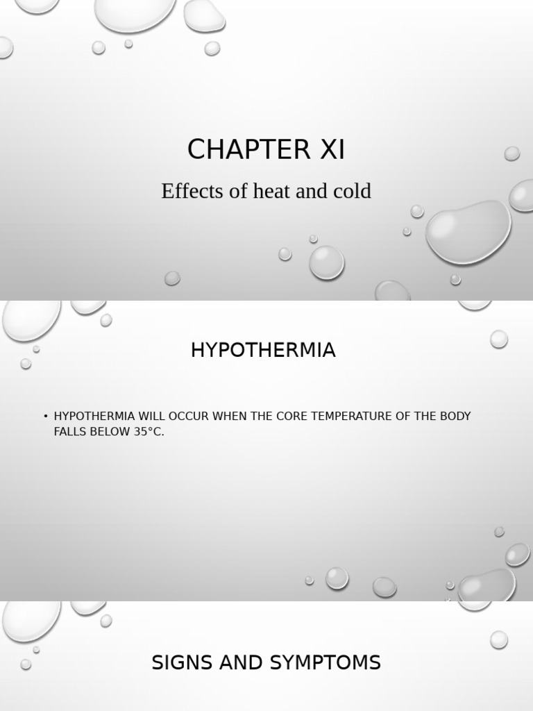 Chapter 11. Heat and Cold | PDF | Hypothermia | Hyperglycemia