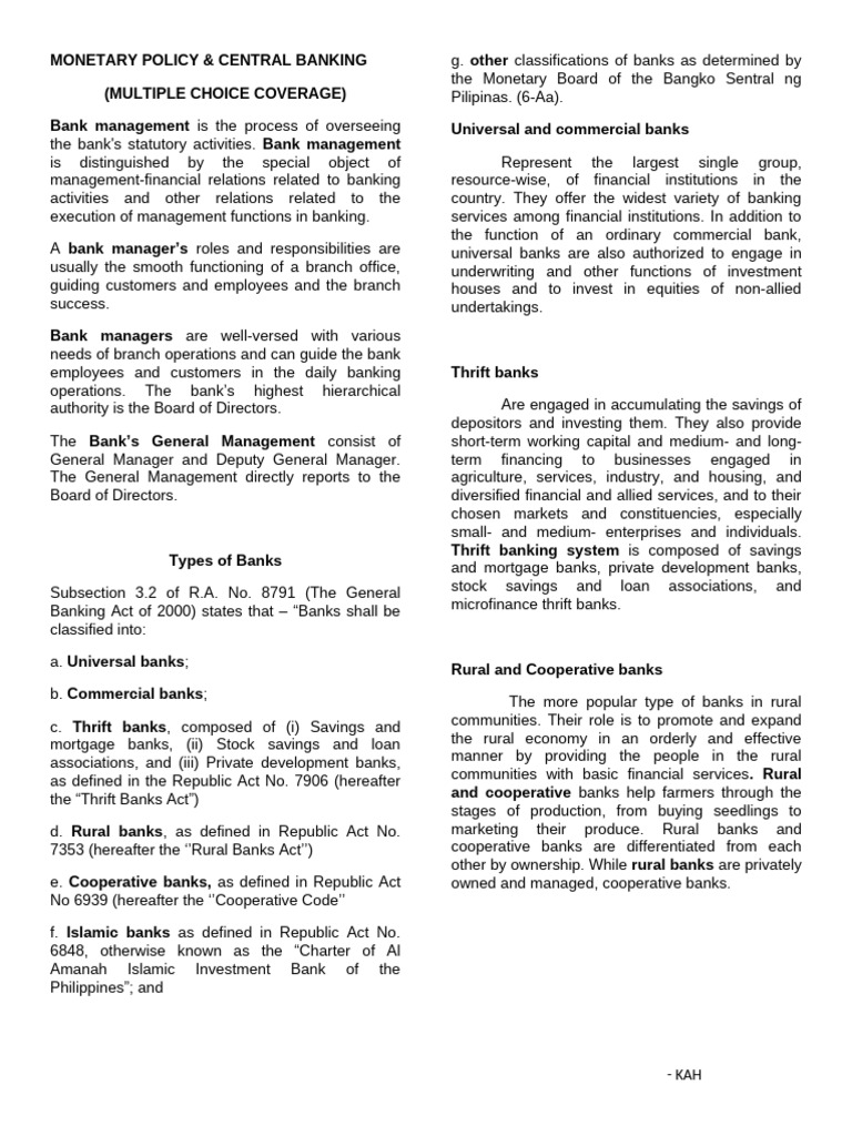 MPCB Reviewer | PDF | Banks | Risk