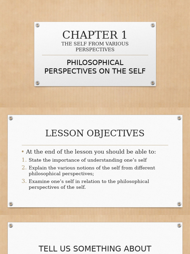 Lesson 1a Importance of Understanding Ones Self | PDF