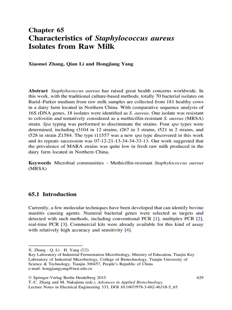 0139-Chapter 65 Characteristics of Staphylococcus Aureus Isolates From ...