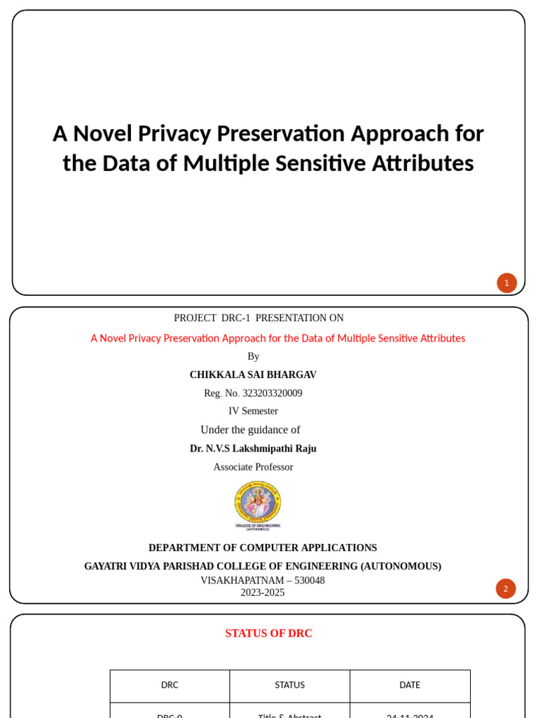 Main Project Drc1 Bhargav | PDF | Privacy | Data