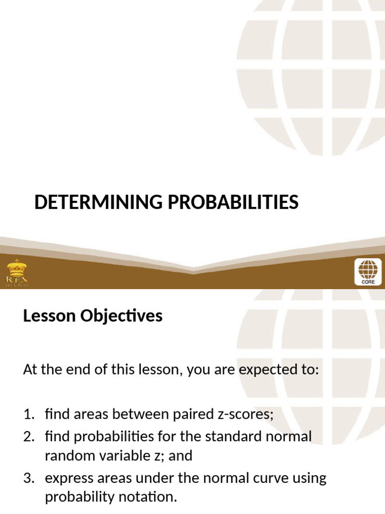 PSUnit II Lesson 4 Determining Probabilities-1-1 | PDF | Normal Distribution | Probability Theory
