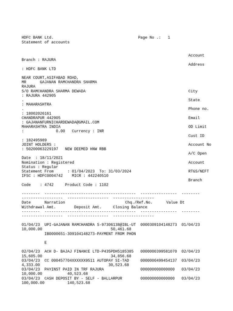 Acct Statement XX2291 29042024 | PDF | Financial Markets | Financial ...