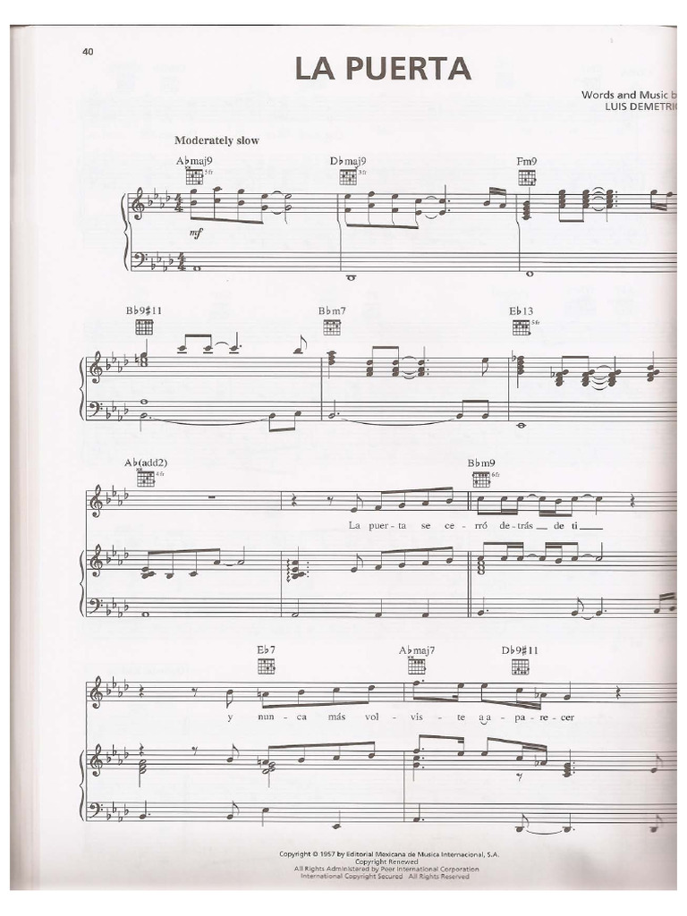 La Puerta - Luis Miguel | PDF