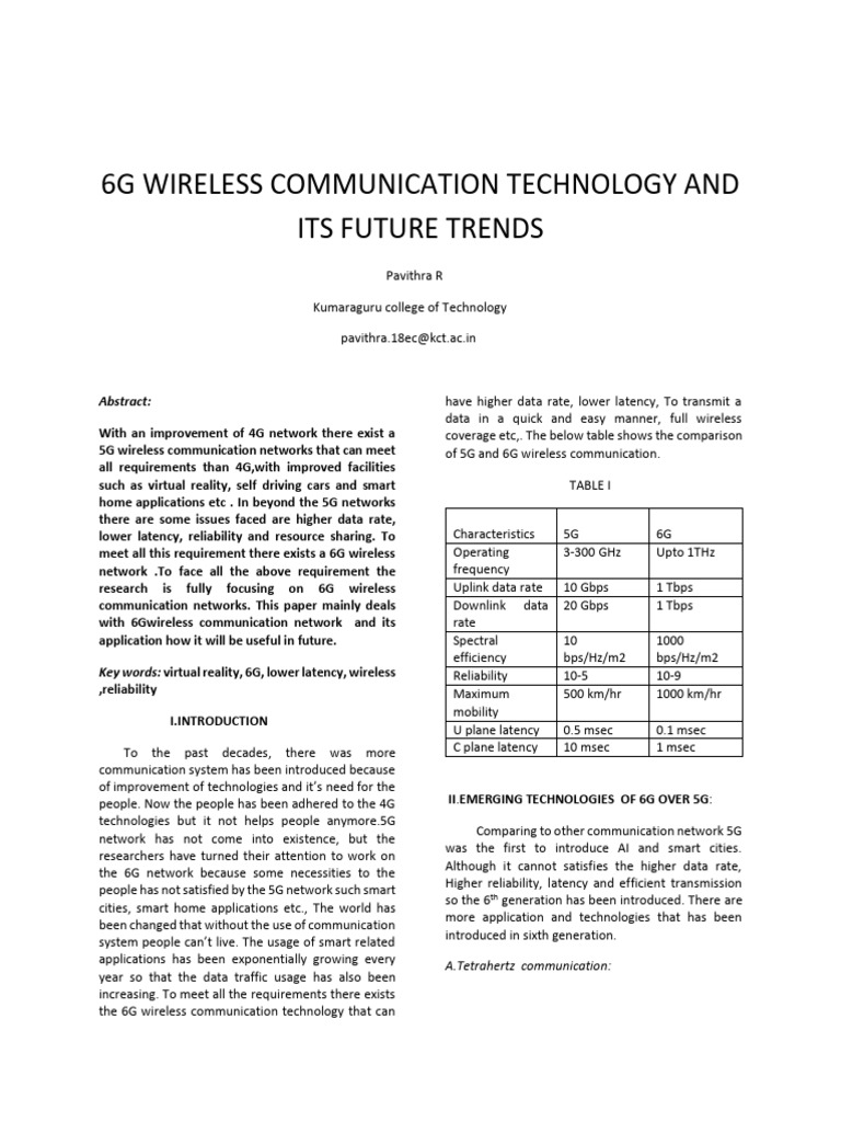 Emerging Technologies of 6G over 5G (Autosaved) (Autosaved) | PDF | Computer Network ...