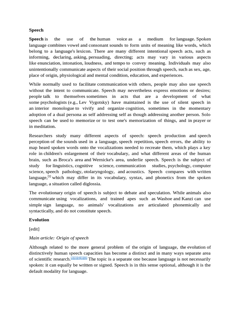 Speech | PDF | Speech | Phonetics Speech | PDF | Speech | Phonetics