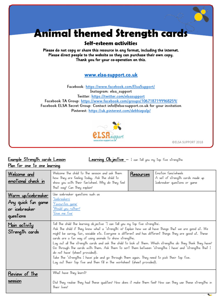 Strength Cards Animals | PDF