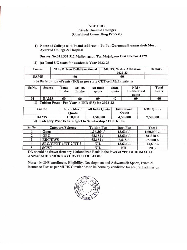 Fees Structure | PDF