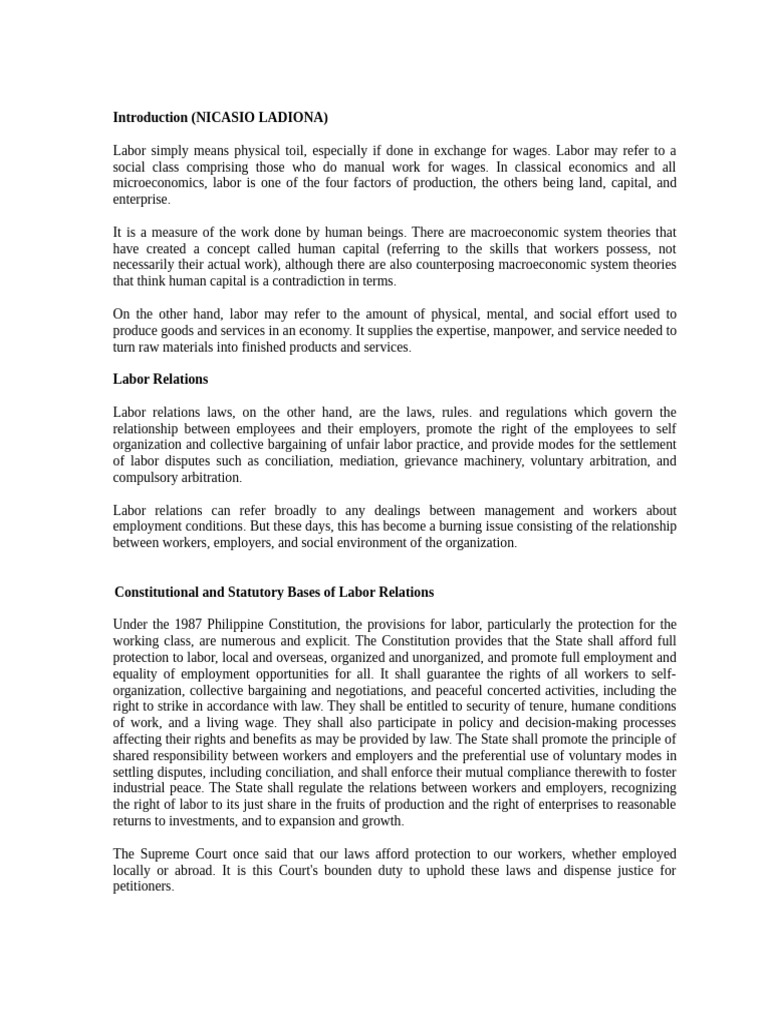 Employee-Labor-Relations | PDF | Employment | Labour Economics