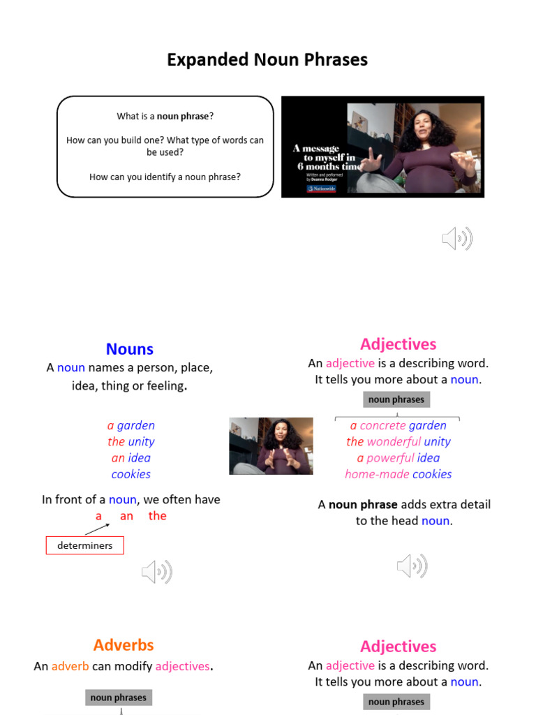 Noun Phrases With Audio.204050052 | PDF | Noun | Adjective