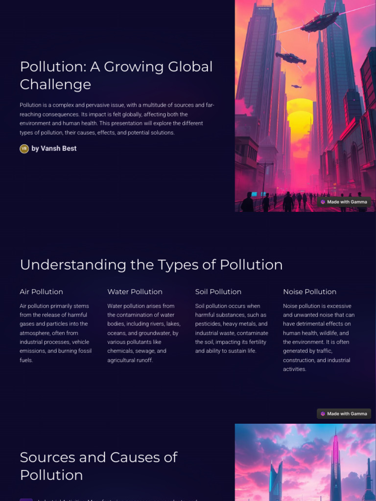 Pollution A Growing Global Challenge | PDF | Pollution | Air Pollution