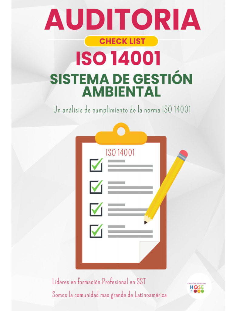 ISO 14001 Check List | PDF | Auditoría | Planificación