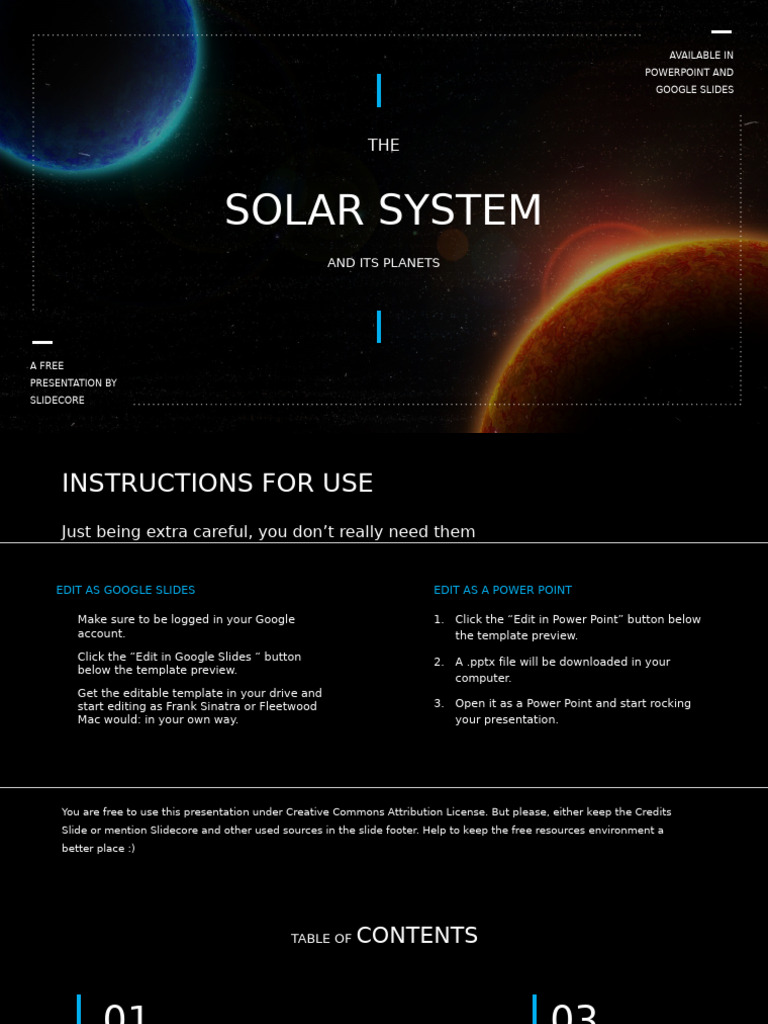 Free Solar System Presentation Template | PDF | Planets | Jupiter