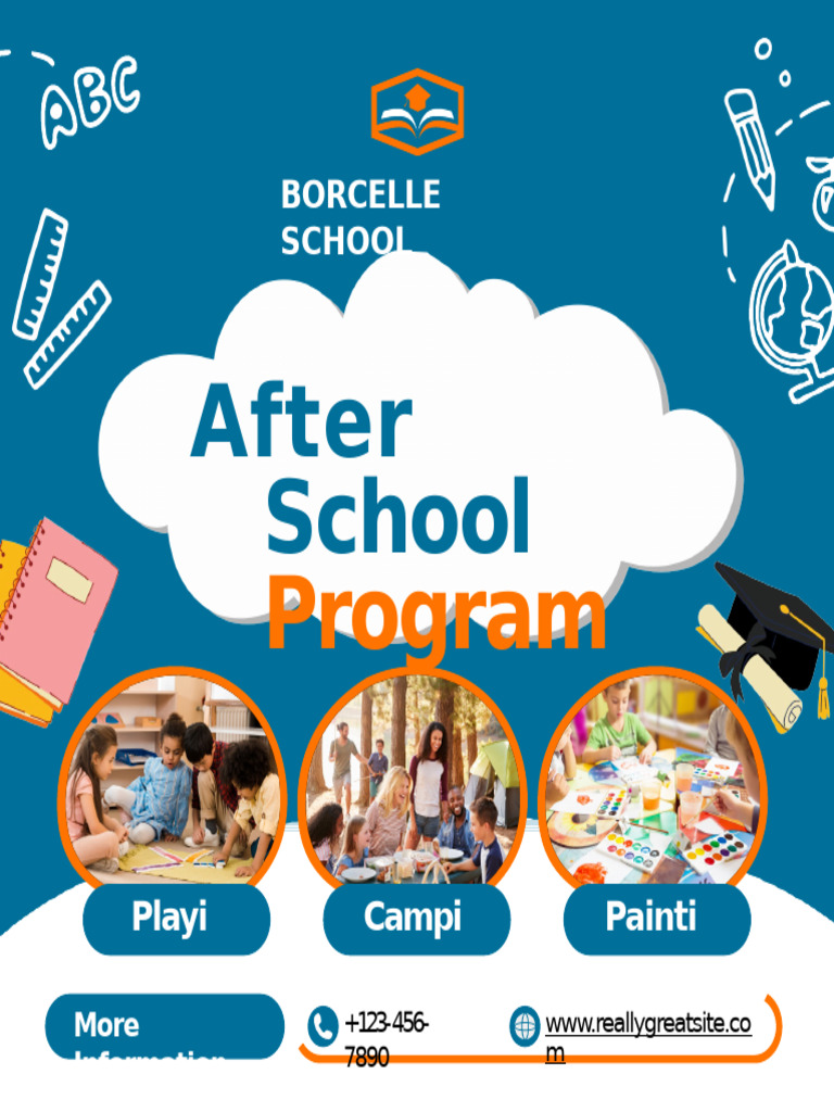 Blue and Orange Playful After School Program Instagram Post PDF | PDF