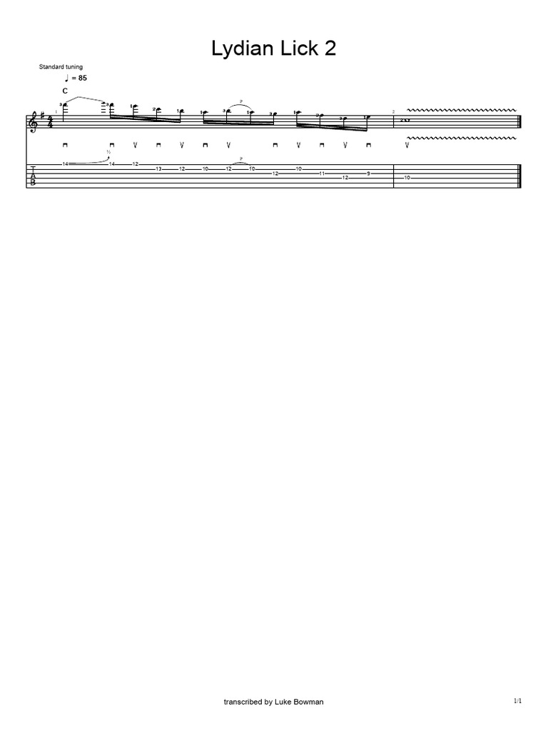 Lydian Lick 2 | PDF