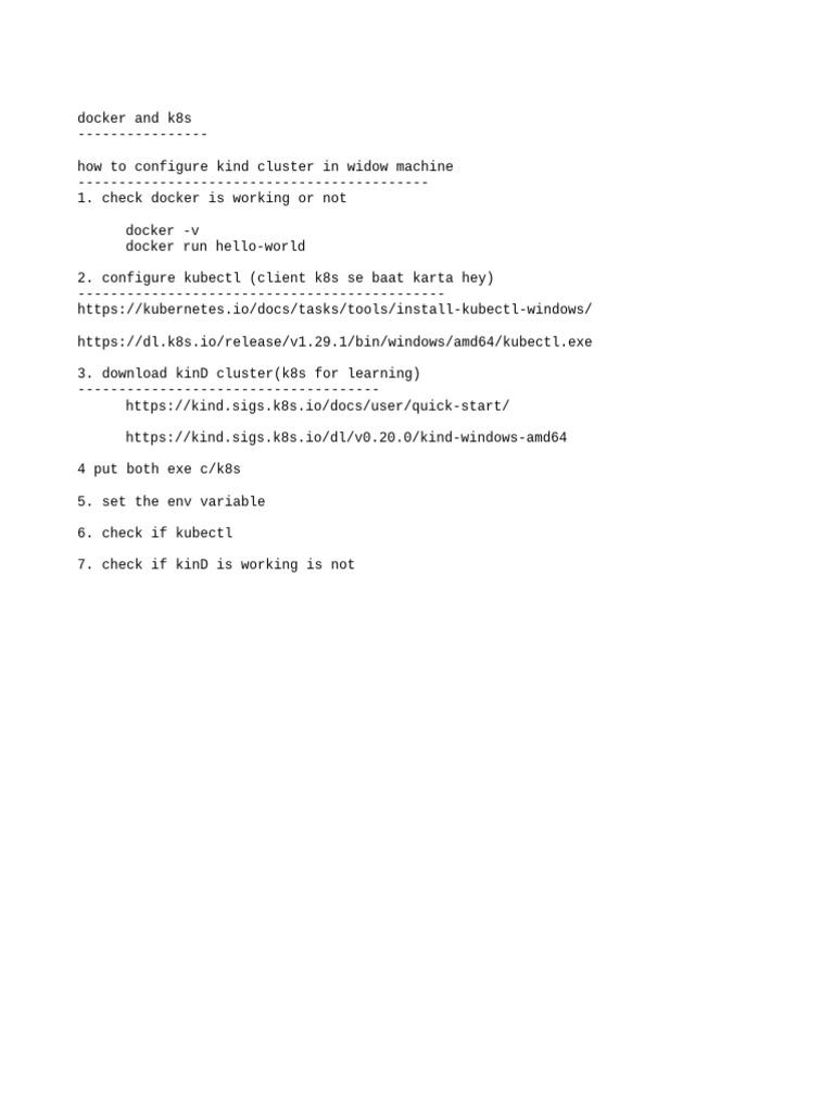 How To Configure k8s On Window | PDF