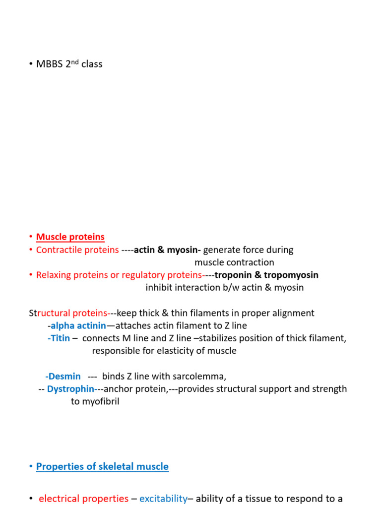 Muscle MBBS | PDF | Muscle Contraction | Skeletal Muscle