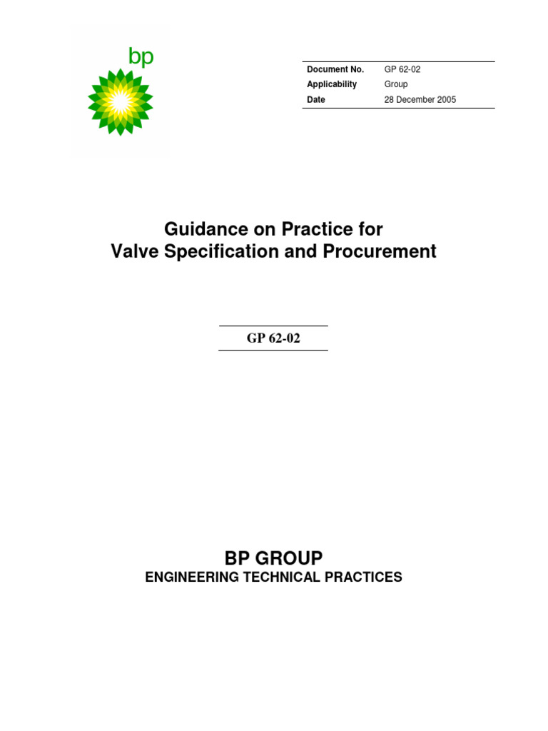 GP 62 02 | PDF | Pipe (Fluid Conveyance) | Valve