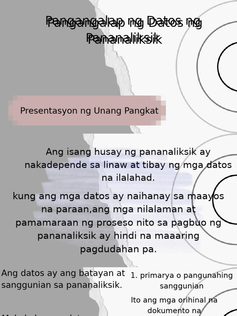 Presentasyon sa Filipino | PDF