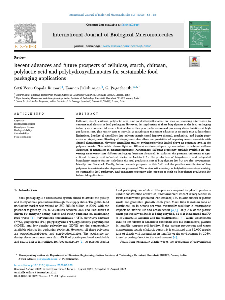 Recent advances and future prospects of cellulose, starch, chitosan ...