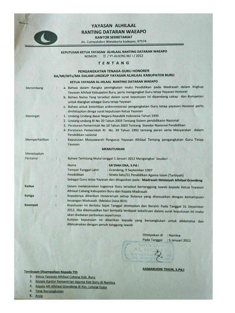 sk bu iya 2012 | PDF