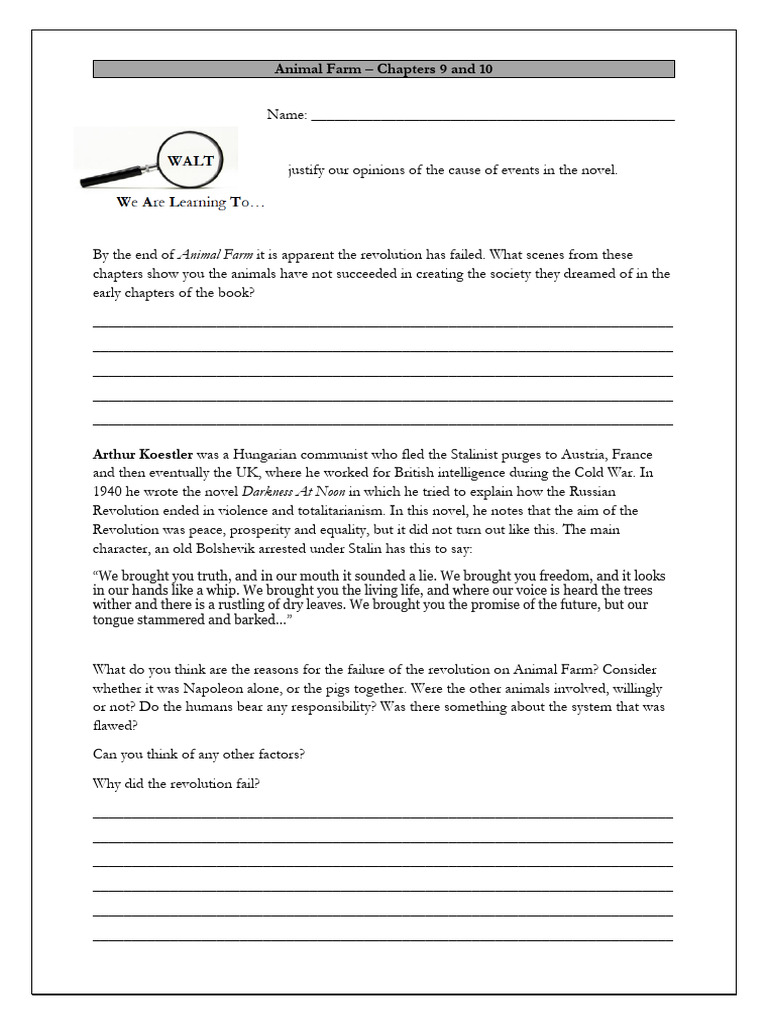 Animal Farm Chapter 9 | PDF | Soviet Union | World Politics