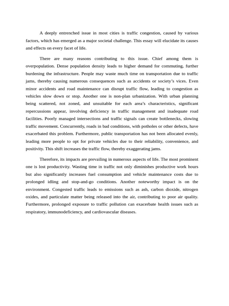 Traffic jams - Cause and Effect | PDF