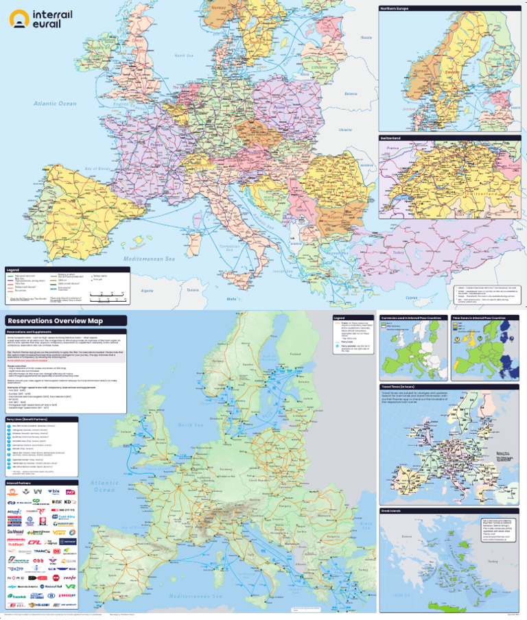 Interrail Map 2025 | PDF
