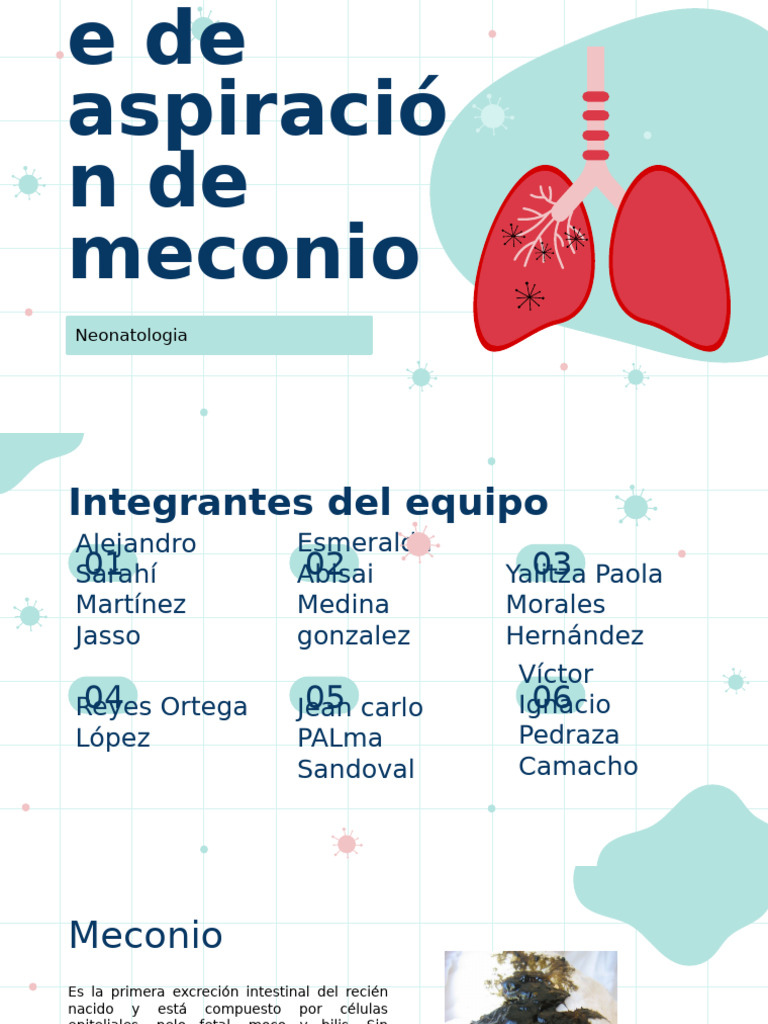 Síndrome de Aspiración de Meconio en Neonatos | PDF | Neumonía ...