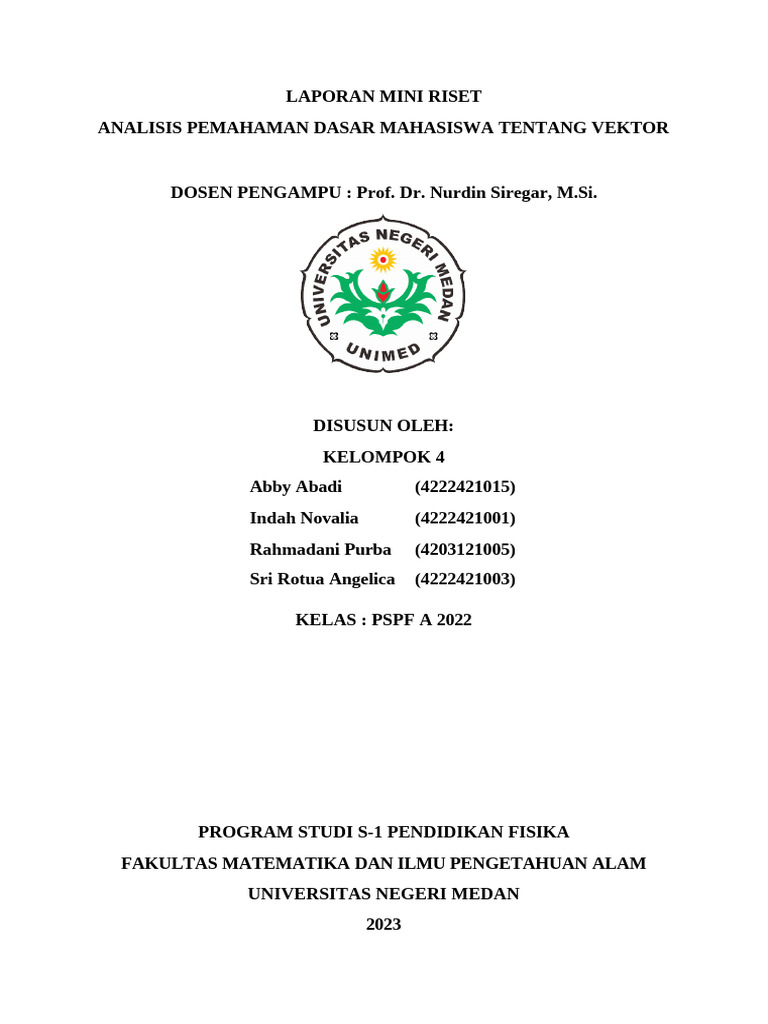 Mini Riset Kelompok 4 Matematika Fisika (4) | PDF