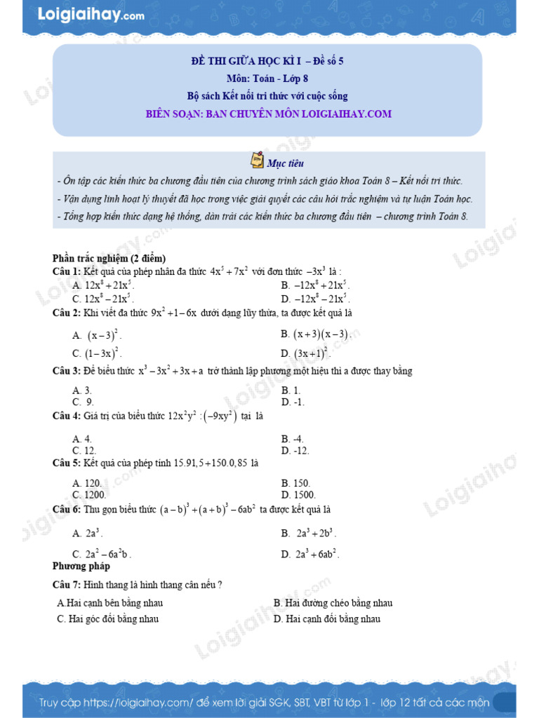 de-kiem-tra-giua-hoc-ki-1-toan-8-de-so-5-ket-noi-tri-thuc-1721440231 | PDF