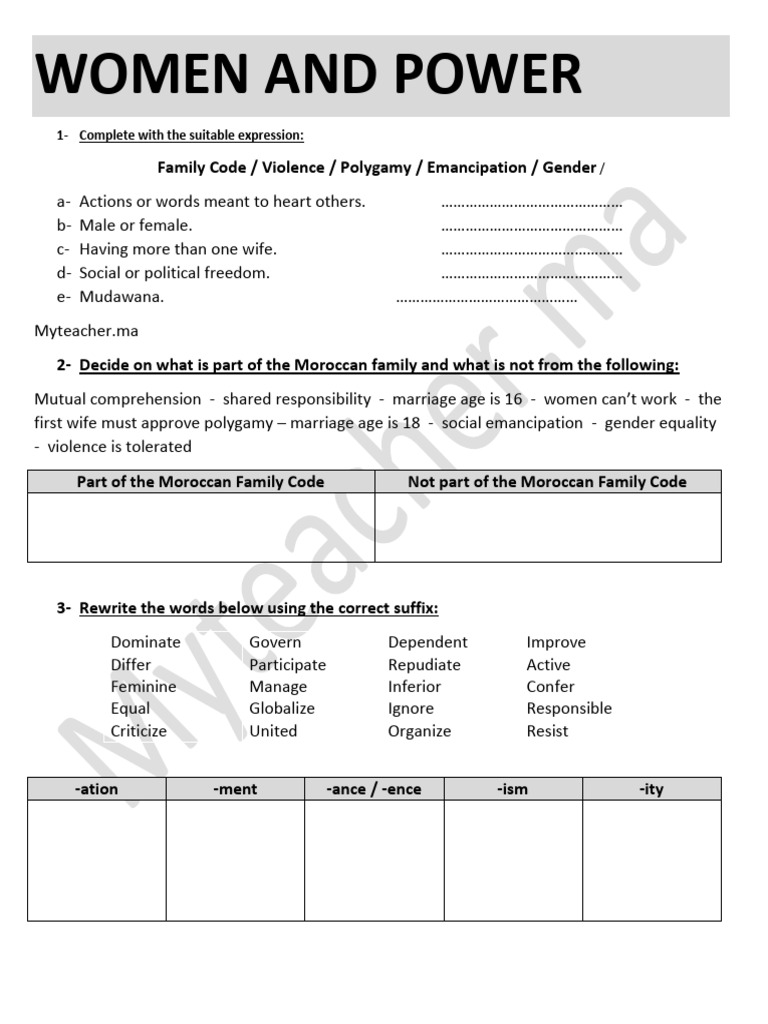 Unit-5-Women-and-Power-Vocabulary-2-bac-Worksheet-1 | PDF