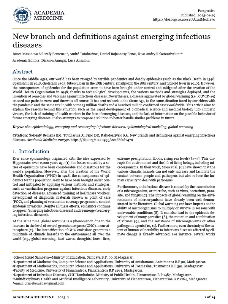 New Branch and Definitions Against Emerg | PDF | Virus | Epidemics