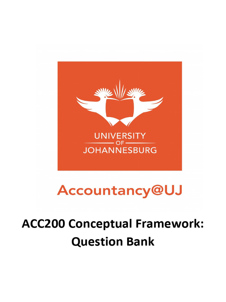 ACC200 Conceptual Framework Question Bank | PDF | Expense | Information