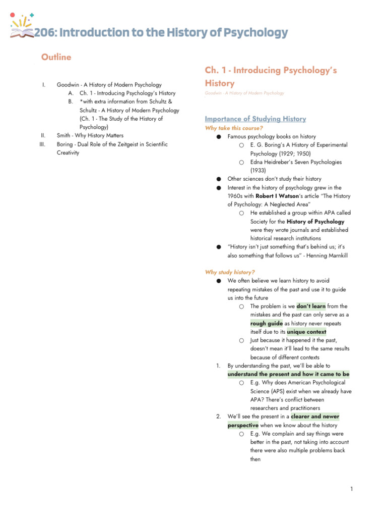 Psychology History for Students | PDF | Psychology | Science