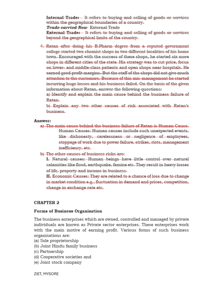 Business Studies Notes For Final Exam | PDF | Partnership | Sole ...