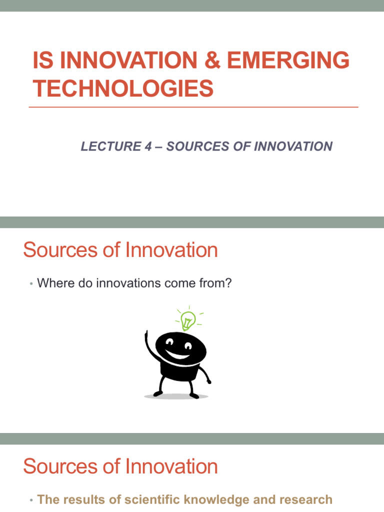Lect5_Sources_of_Innovation | PDF | Innovation | Creativity