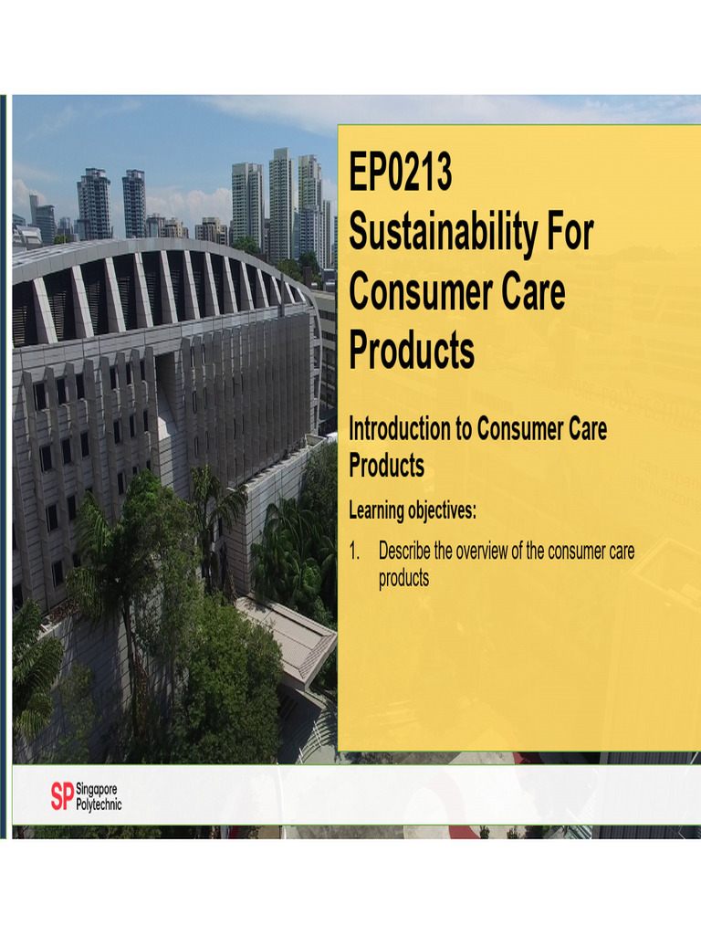 Note_Intro to Consumer Care Products | PDF | Cosmetics | Toiletry