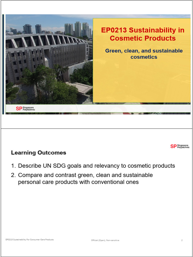 EP0213 Green Vs Clean N Sustainable Cosmetics - Student | PDF ...