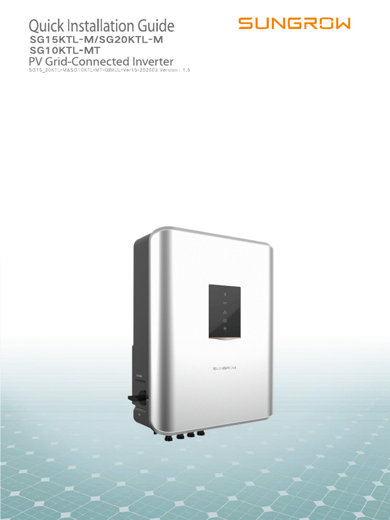 SG15 - 20KTL-M&SG10KTL-MT Multi-Language Quick Installation Guide PDF | PDF