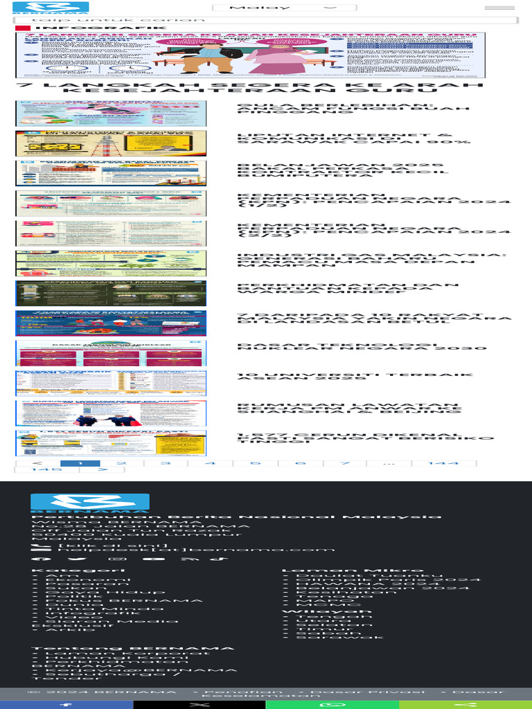 Bernama - 7 Langkah Segera Ke Arah Kesejahteraan Guru | PDF