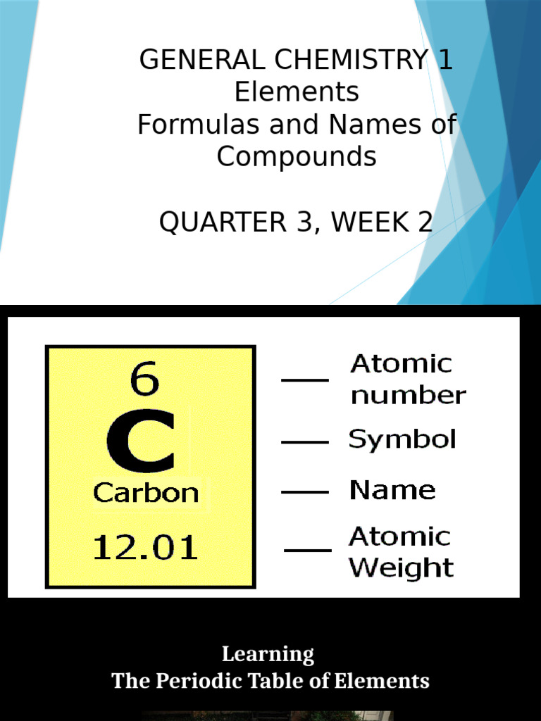 Student Copy Chem1week 2 | PDF | Periodic Table | Chemical Elements