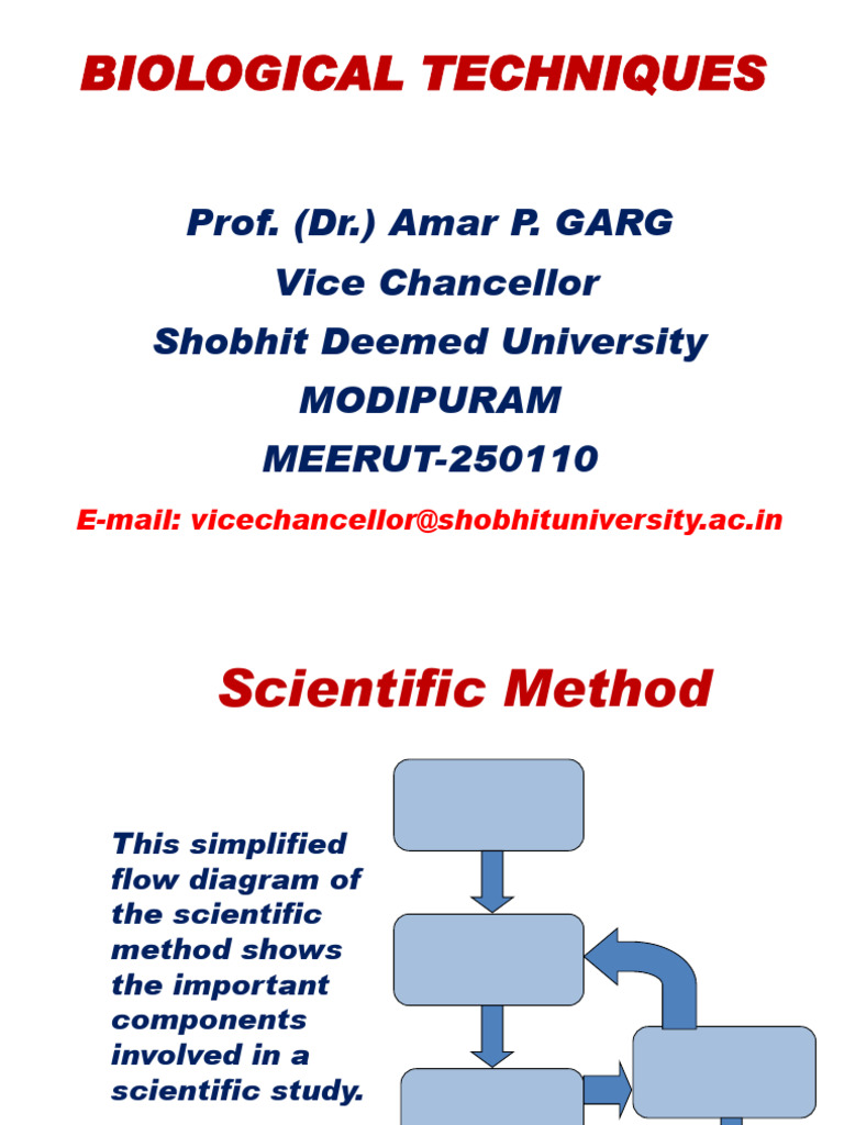 Biological Techniques PHD Workshop Prof Amar P Garg | PDF | Western ...