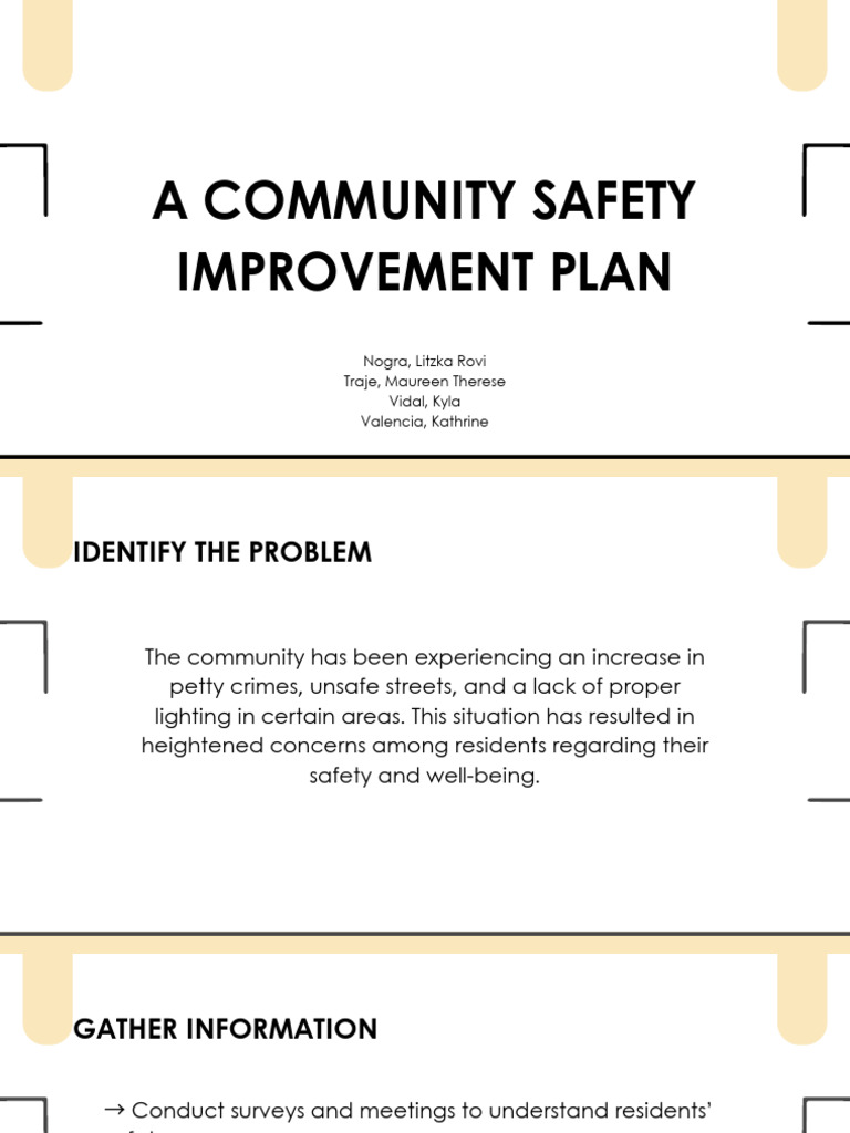 A Community Safety Improvement Plan | PDF