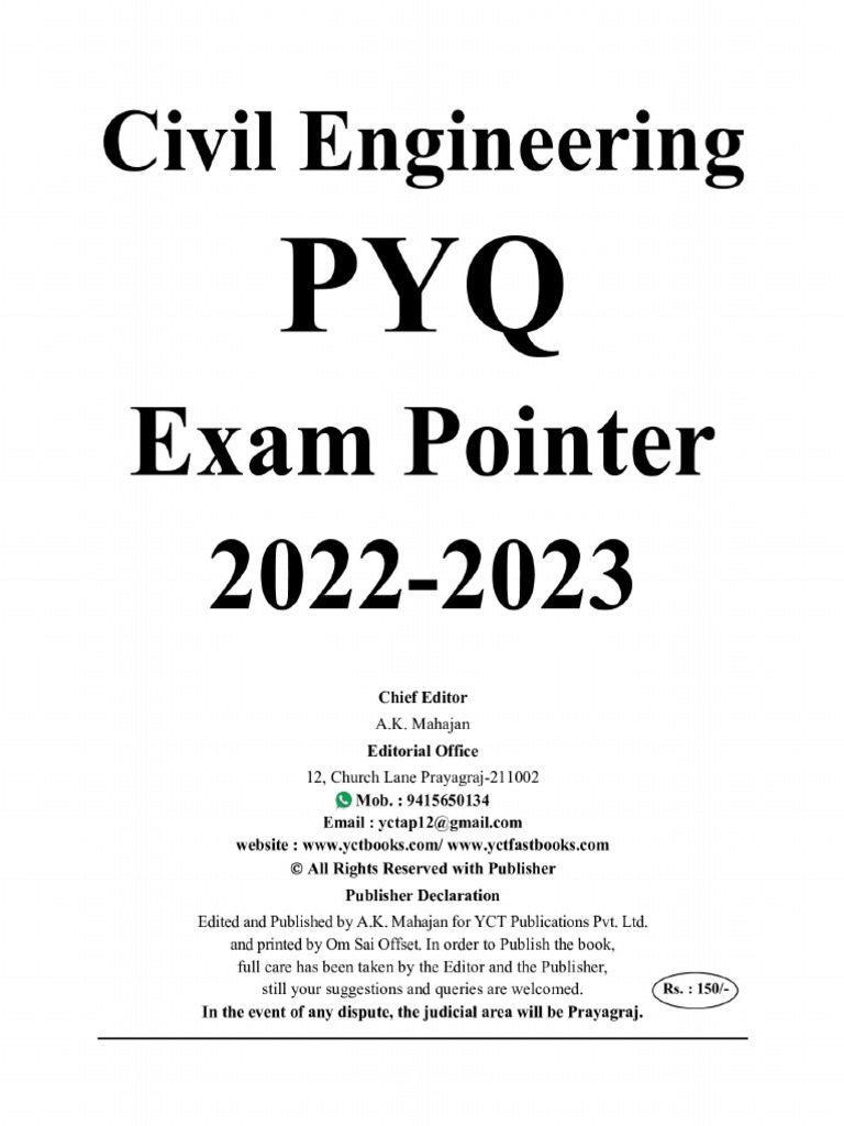 Exam Pointer PYQ | PDF | Concrete | Brick