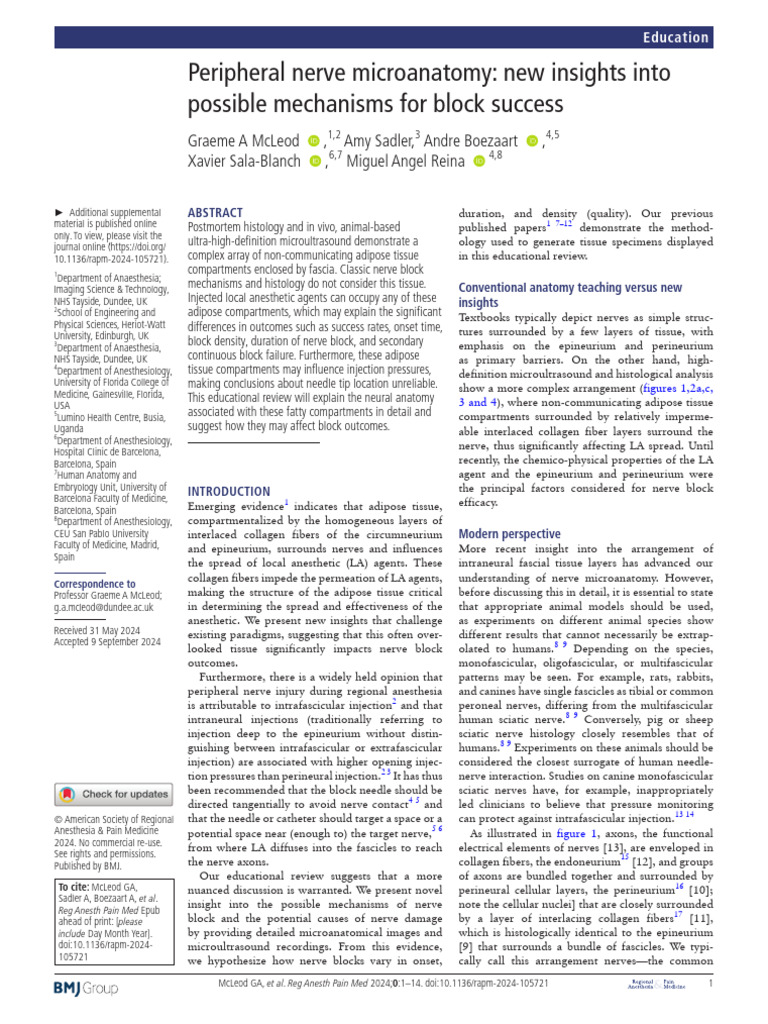 Peripheral nerve microanatomy: new insights into possible mechanisms ...