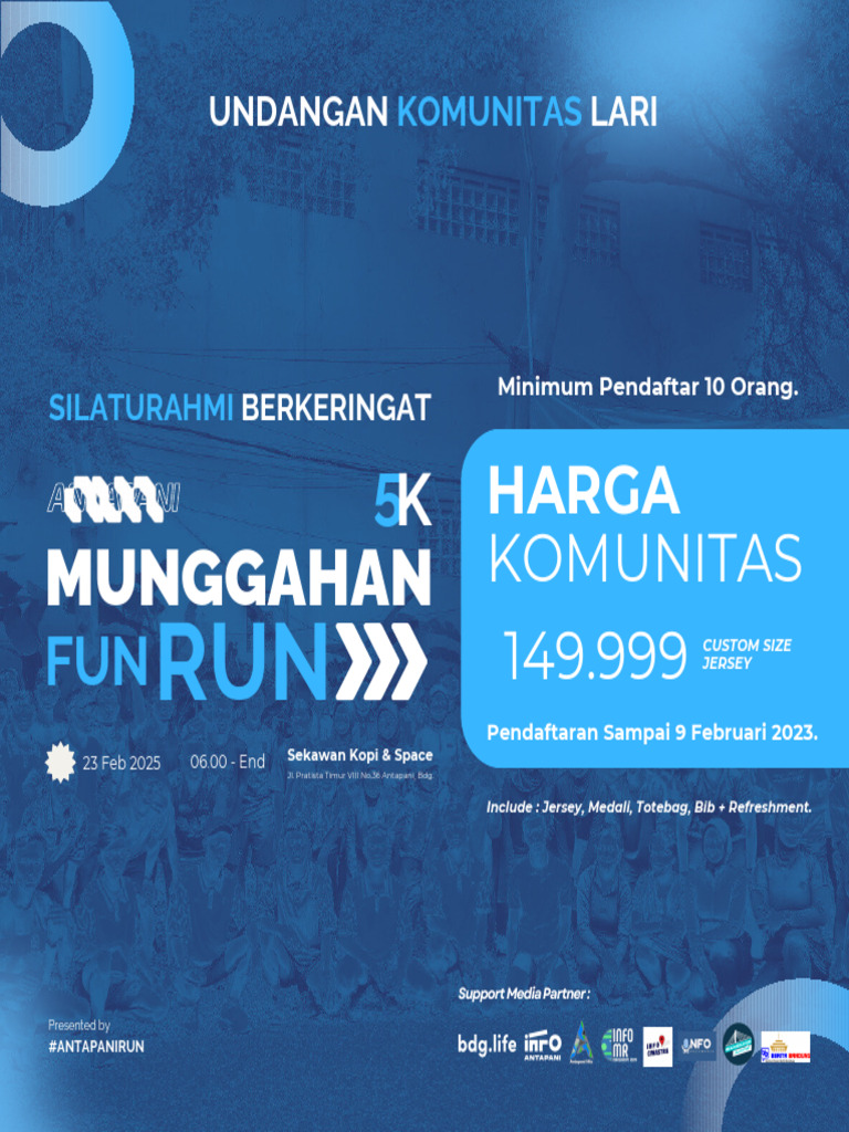 Undangan Komunitas Lari - Munggahan Fun Run 23 Feb 2025 | PDF
