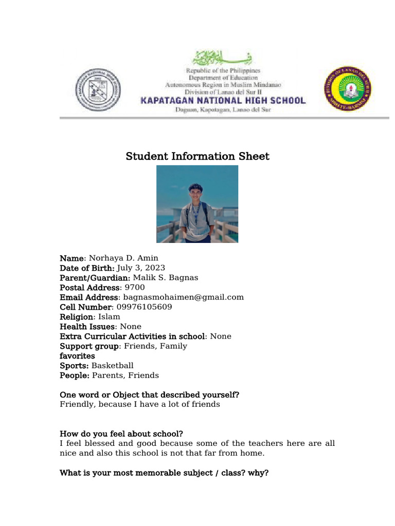 Student Informat | PDF